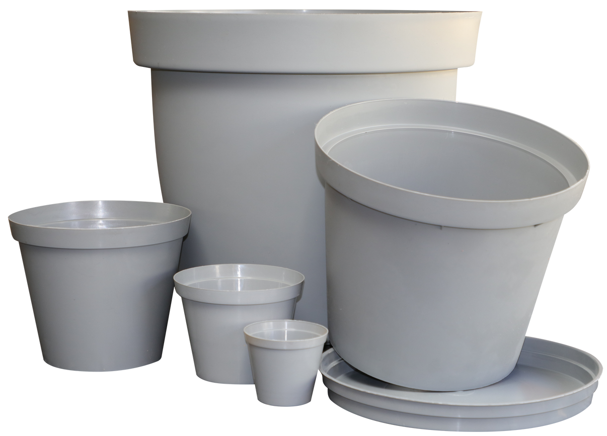 Plastic Pot - Grey